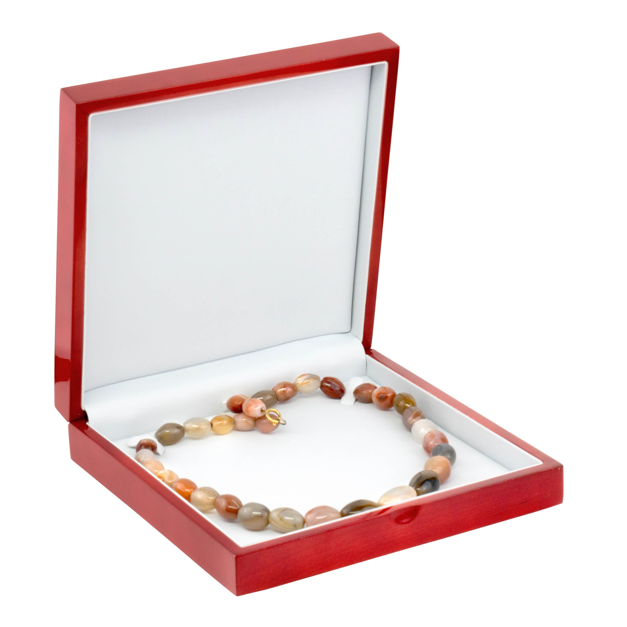 High Shine Mahogany Color Wooden Pearl Box