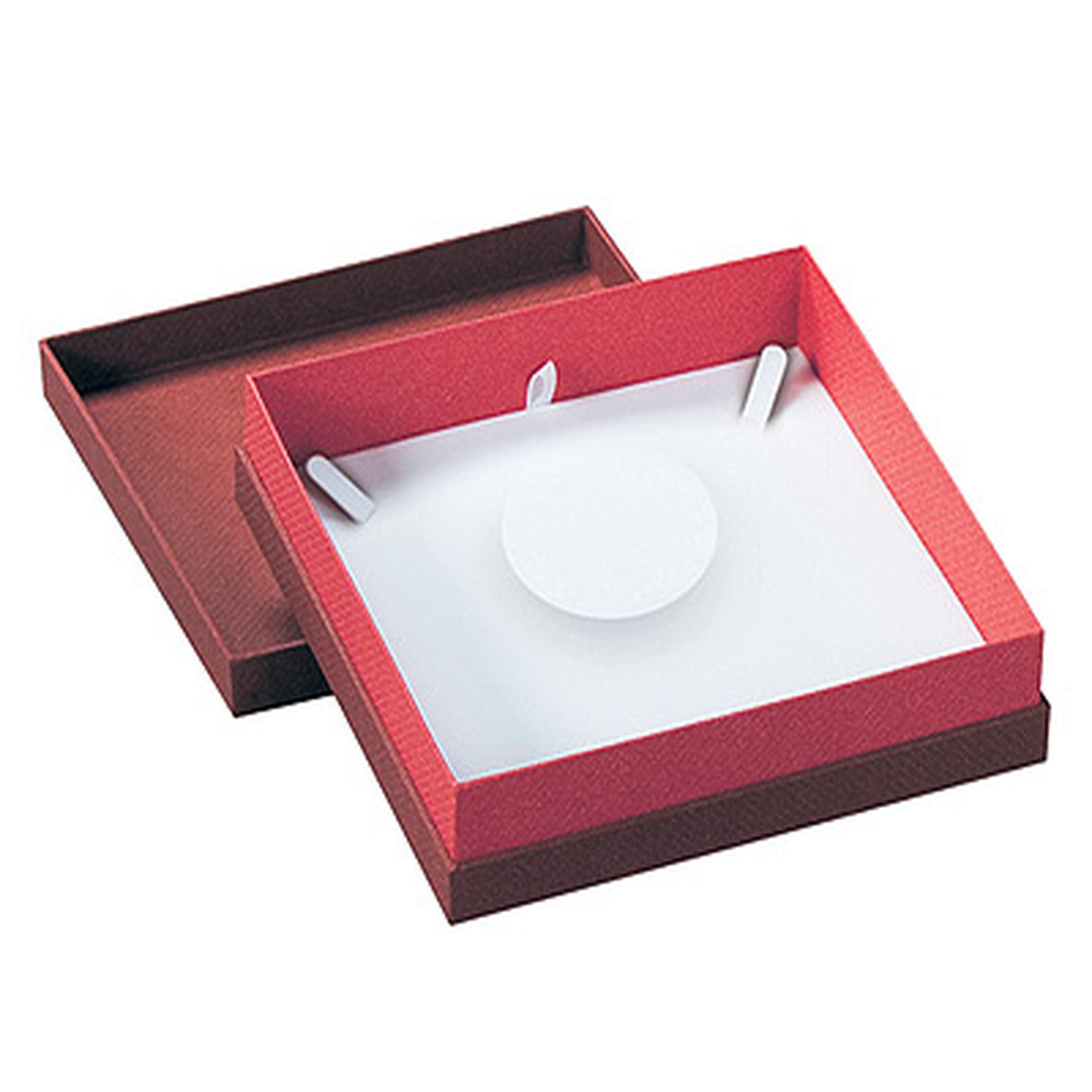 Textured Paper Covered Large Set Box with White Interior