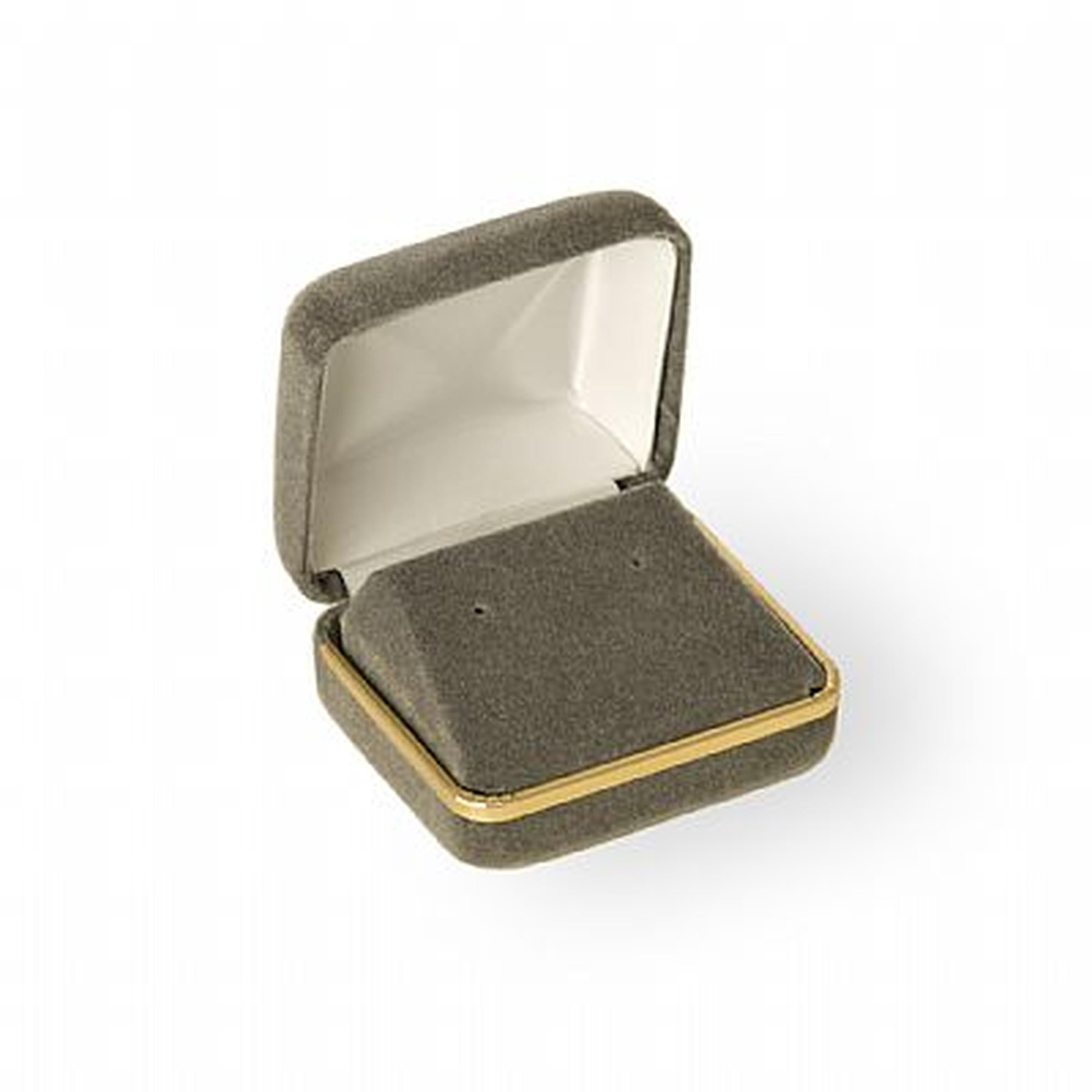 Velvet Double Earring Box with Gold Rims and Matching Insert