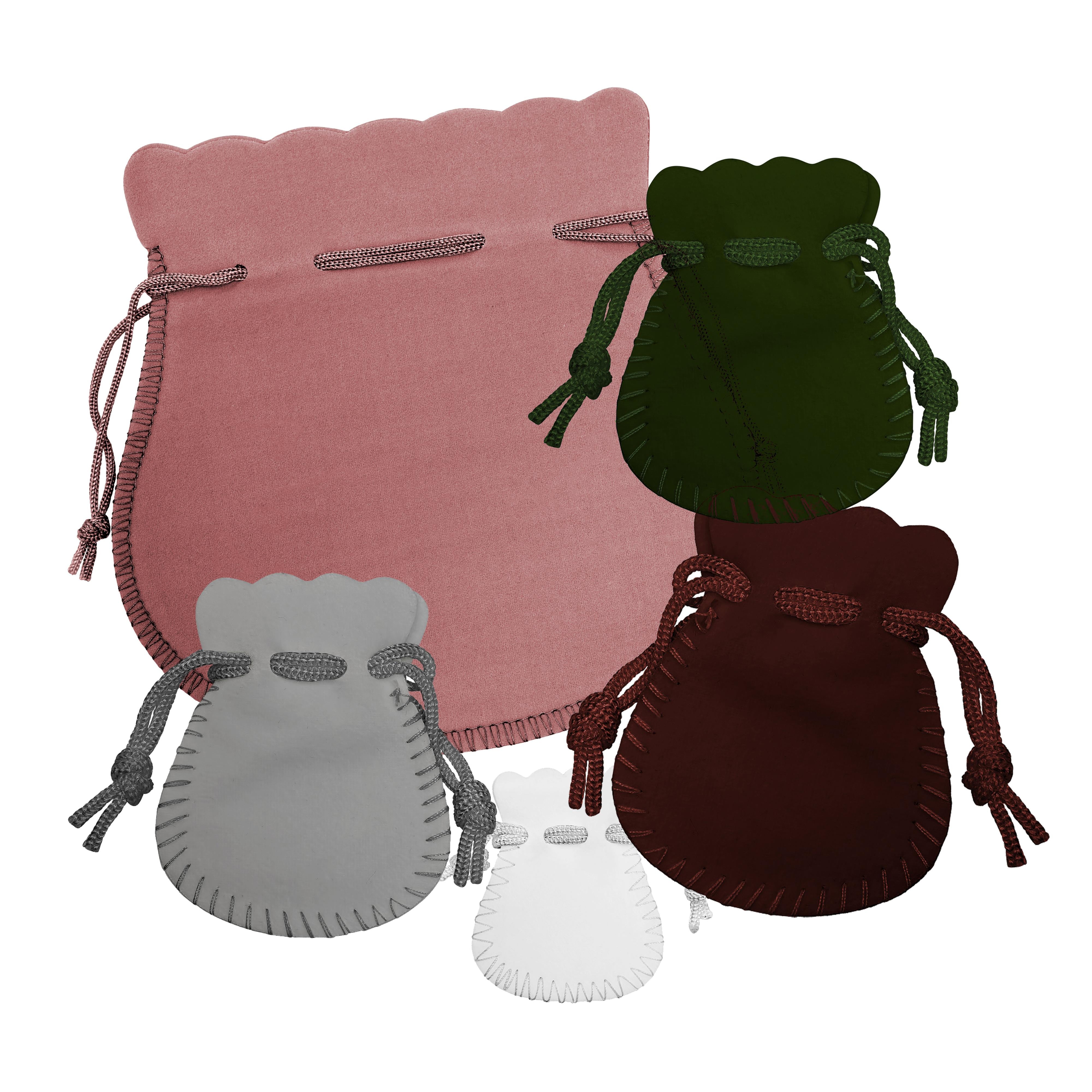 Round Suedine Pouch